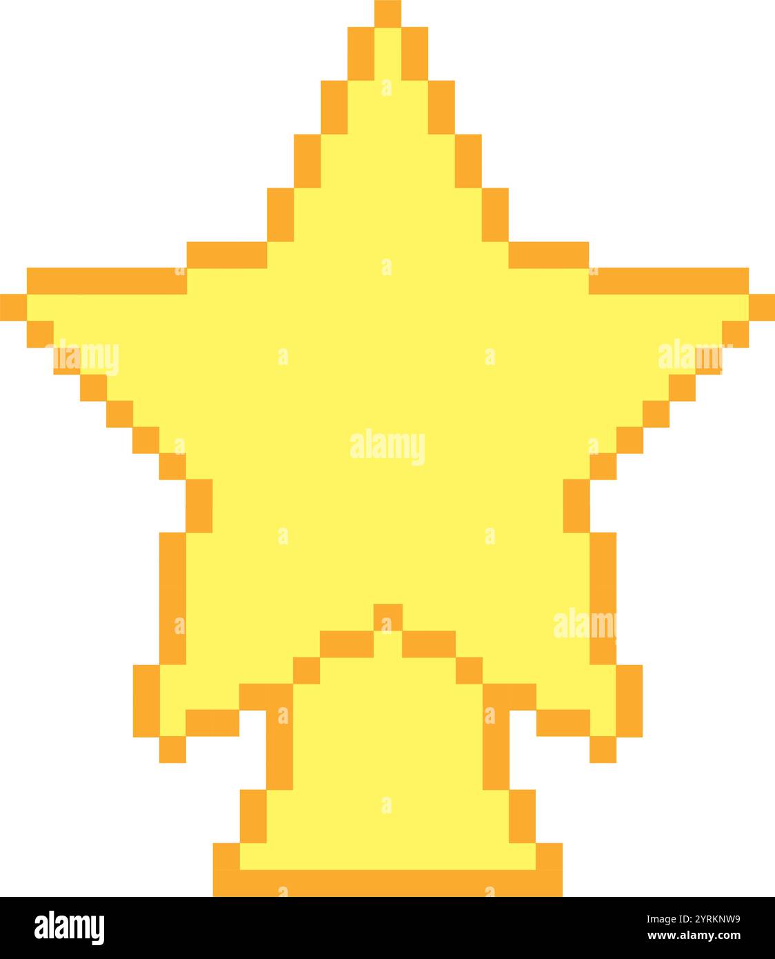Pixel art yellow Christmas star tree topper Vector Stock Vector Image ...