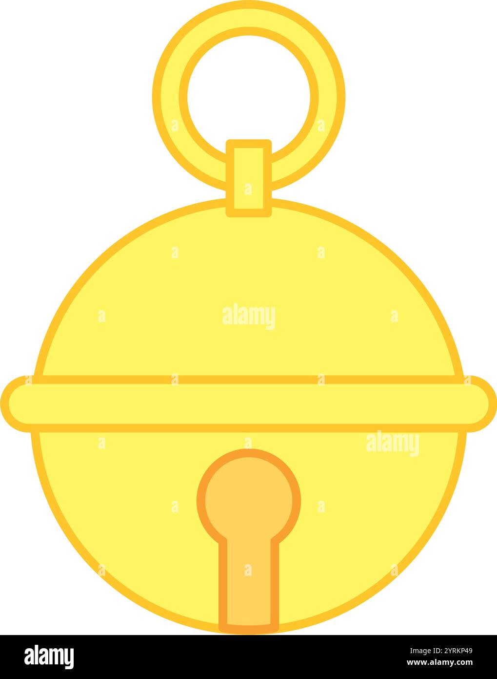 Golden Christmas bell simple festive design Vector Stock Vector Image ...