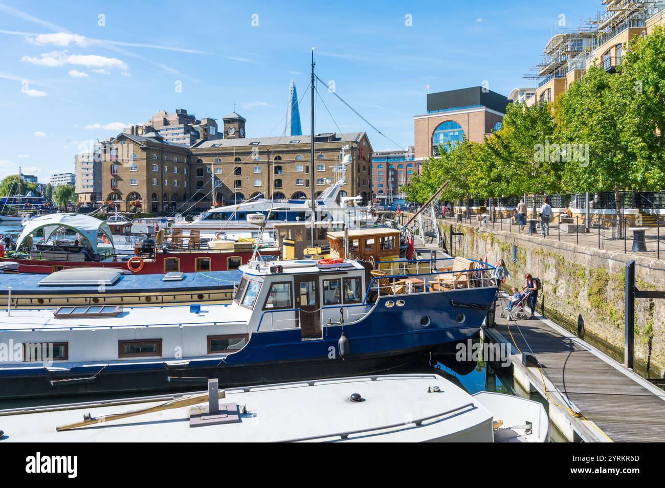 St Katharine Docks Marina on the north side of the River Thames London ...