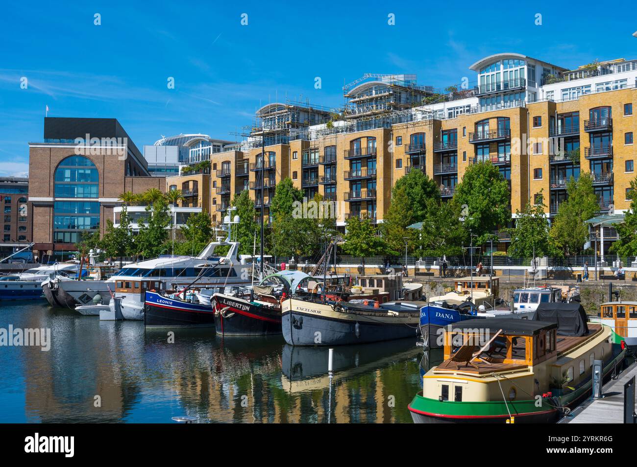 St Katharine Docks Marina on the north side of the River Thames London ...