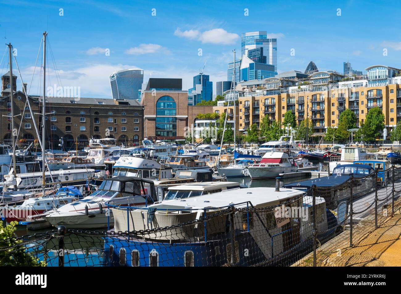 St Katharine Docks Marina on the north side of the River Thames London ...