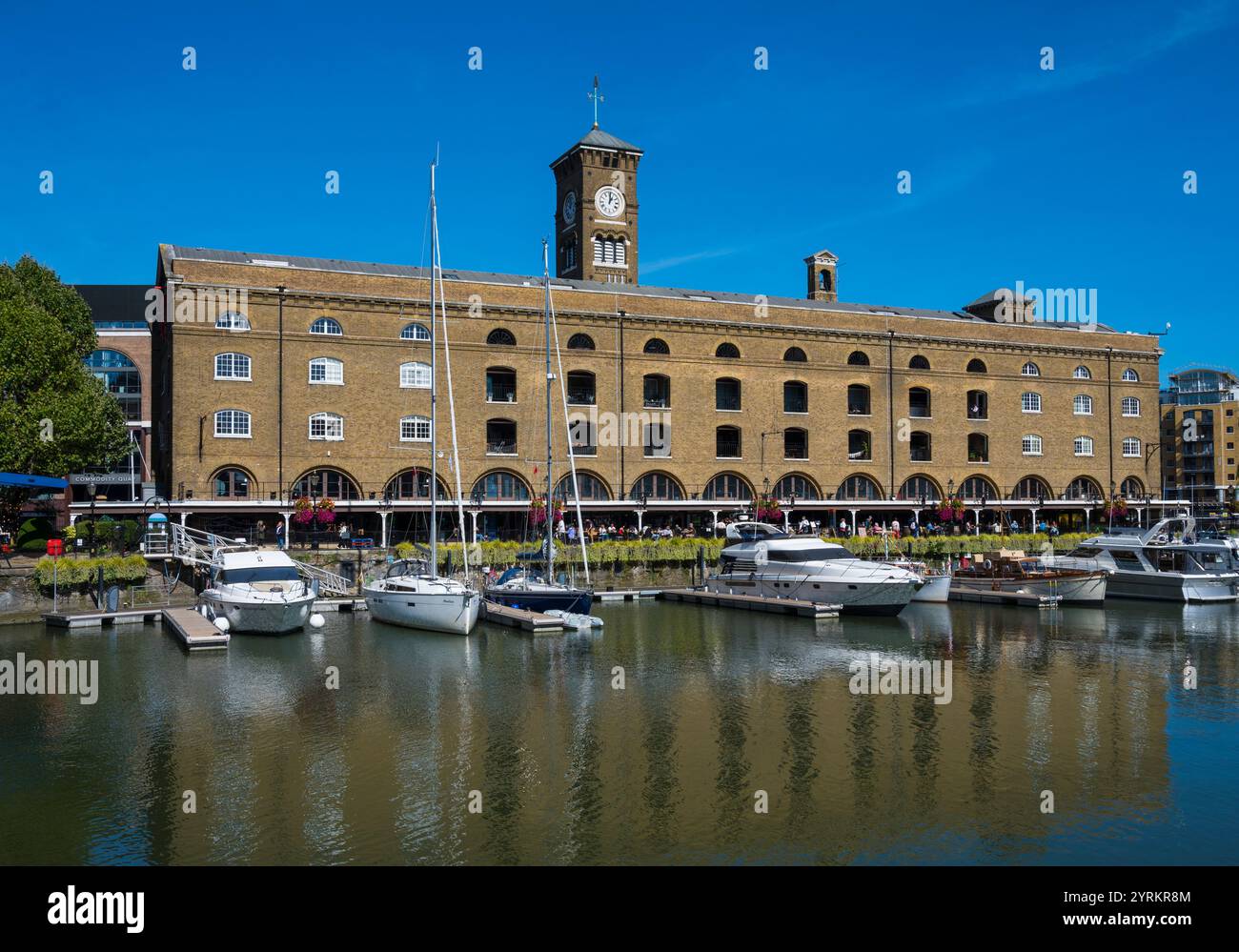 St Katharine Docks Marina on the north side of the River Thames London ...