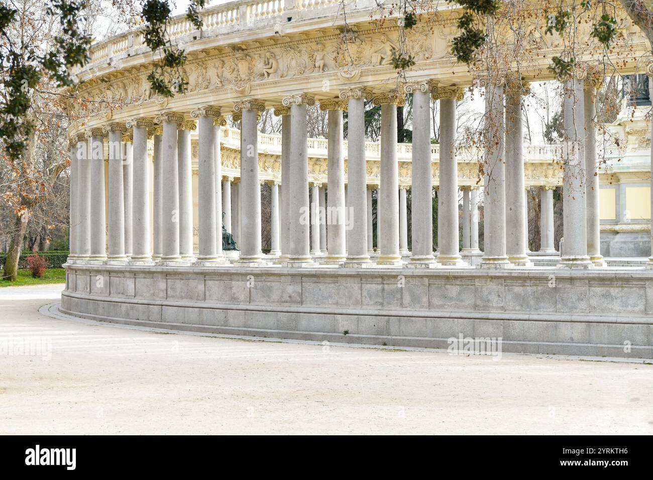 Stone column Pillar sections of the Estanque Grande del Retiro in ...