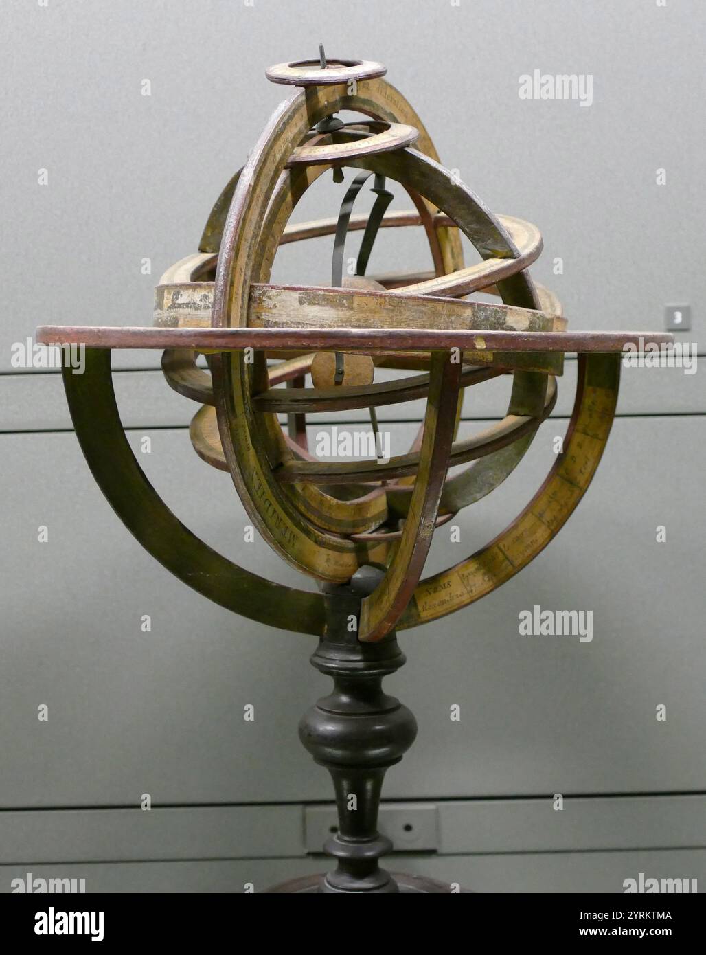 16th century armillary sphere. An armillary sphere (spherical astrolabe ...
