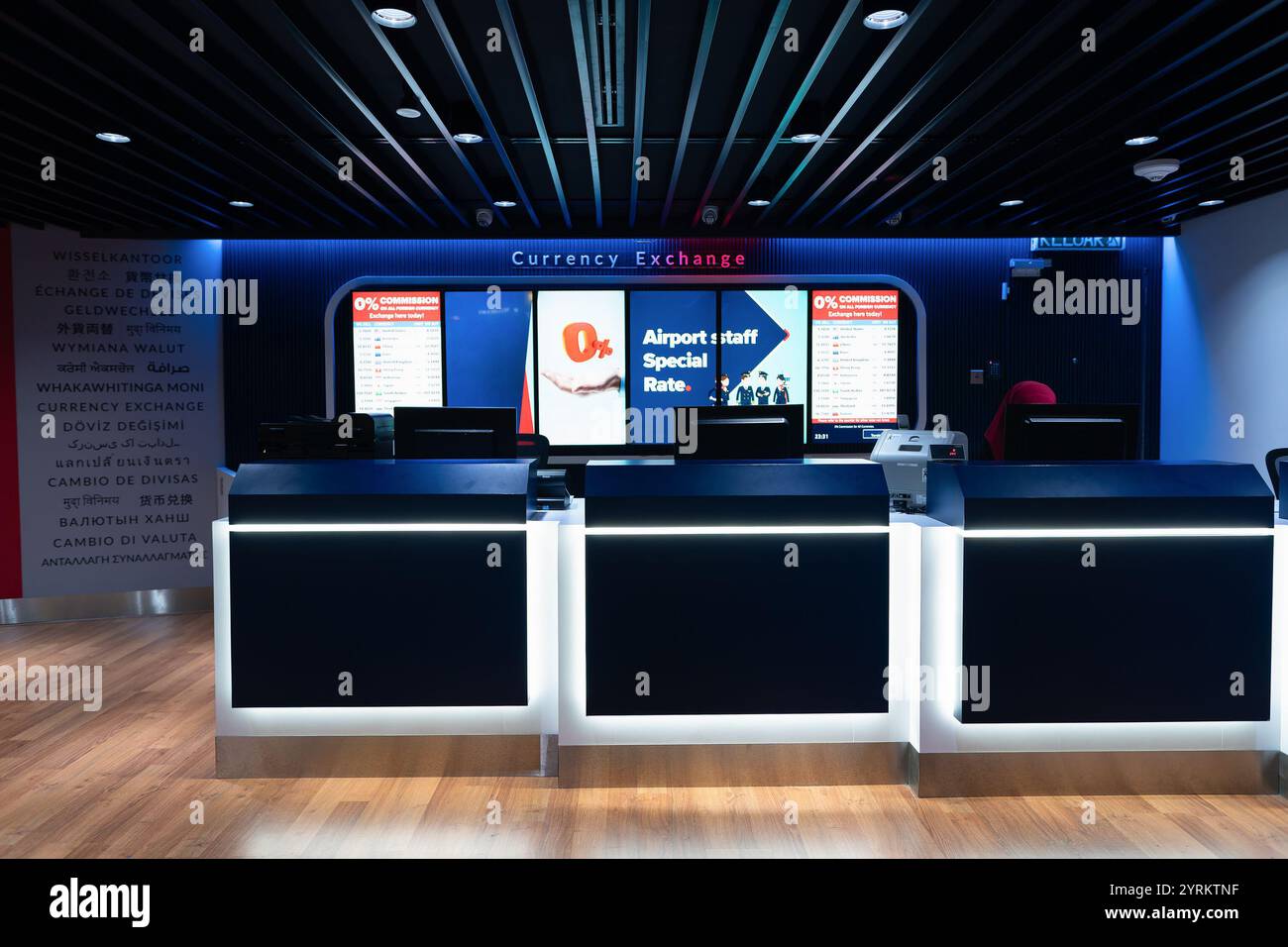 KUALA LUMPUR, MALAYSIA - NOVEMBER 14, 2023: Travelex airport currency ...