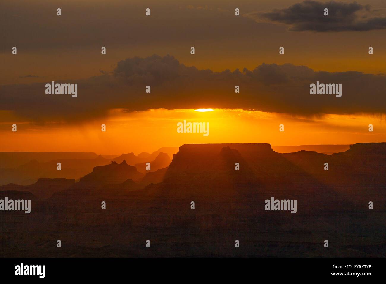 beautiful sunset at desert view point in the Great Canyon,.Arizona ...