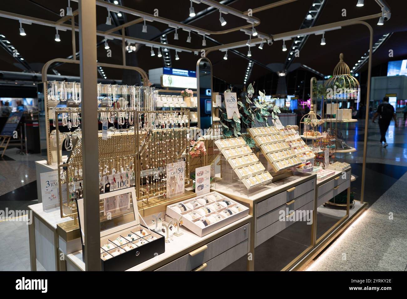 KUALA LUMPUR, MALAYSIA - NOVEMBER 15, 2023: jewelry on display at ...
