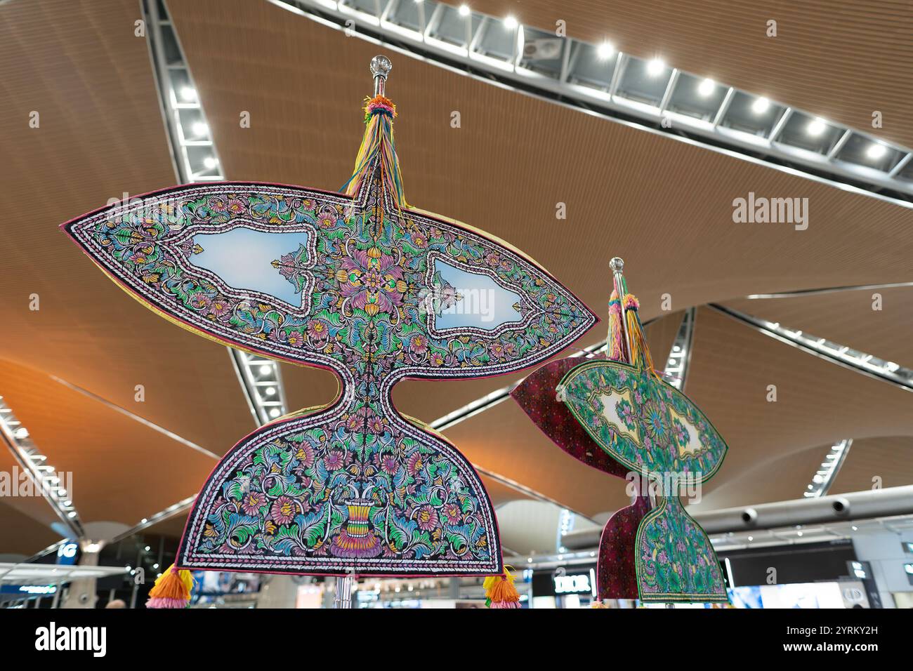 KUALA LUMPUR, MALAYSIA - NOVEMBER 28, 2023: Wau kites, traditional ...