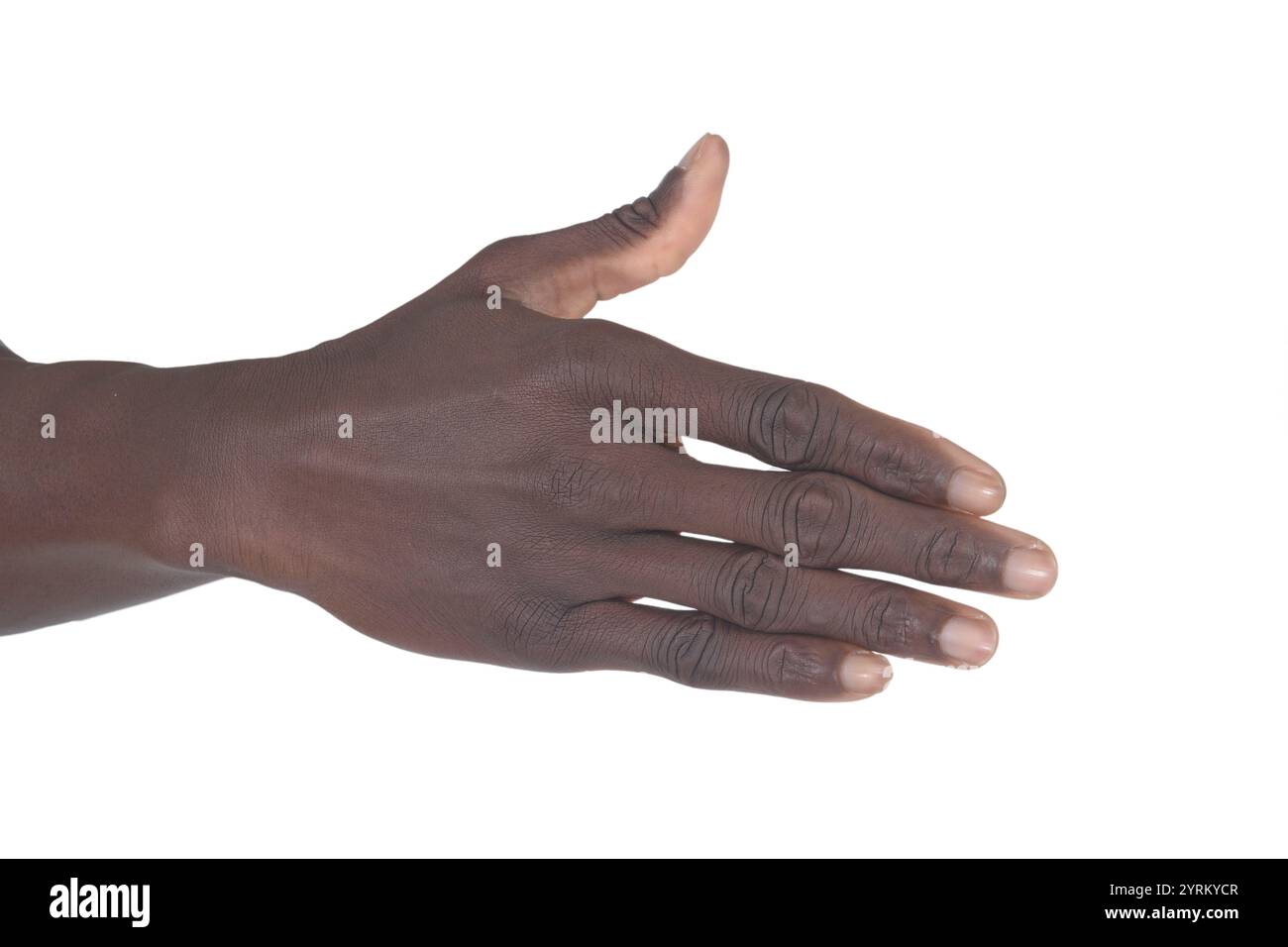 a waving hand on white background Stock Photo - Alamy