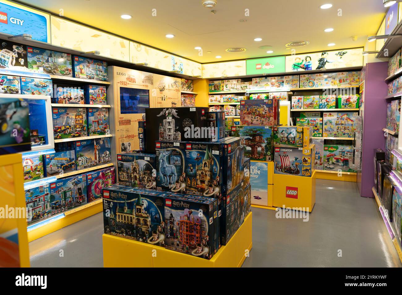 KUALA LUMPUR, MALAYSIA - NOVEMBER 15, 2023: interior shot of Lego store ...