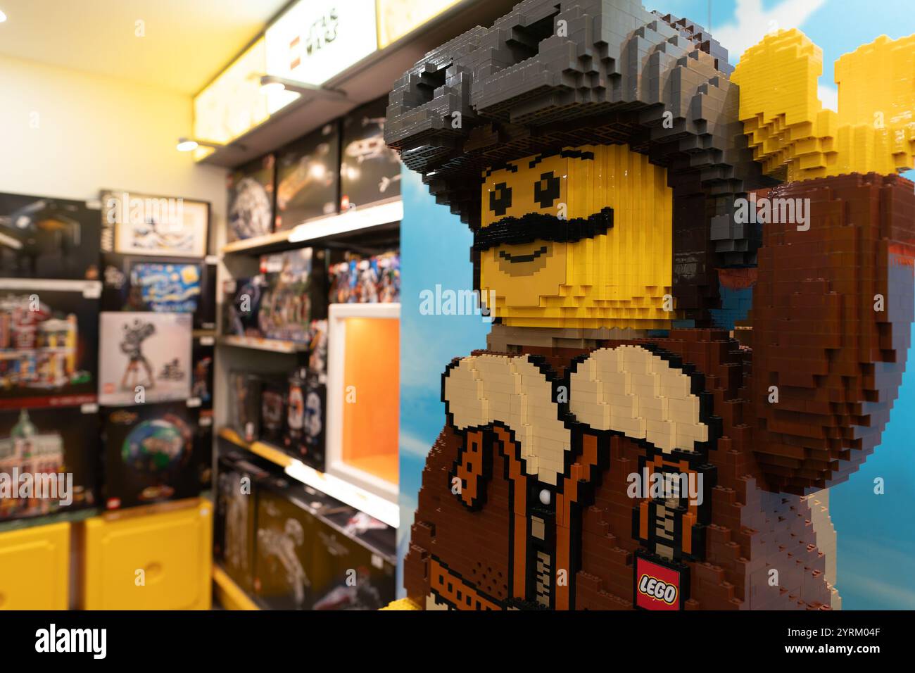 KUALA LUMPUR, MALAYSIA - NOVEMBER 15, 2023: interior shot of Lego store ...
