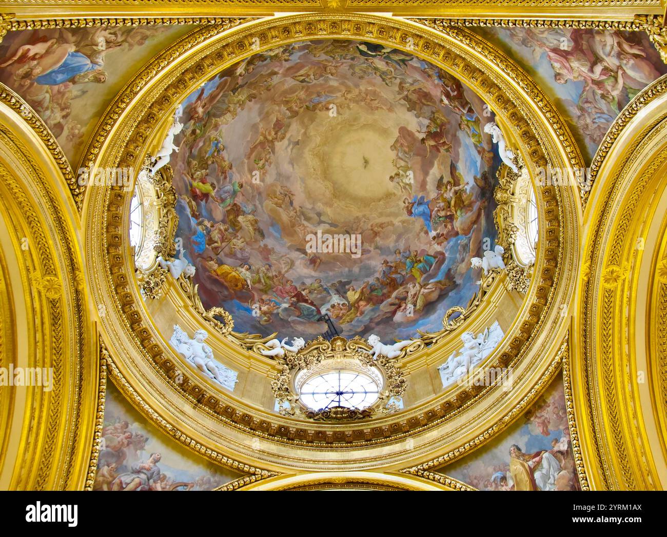 Ceiling of the Royal Chapel designed by architects Giovanni Battista ...