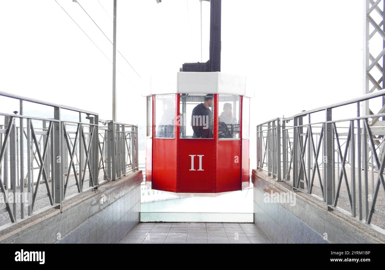 Harbor cable car, Barcelona, Teleférico del puerto Barcelona, Spain ...