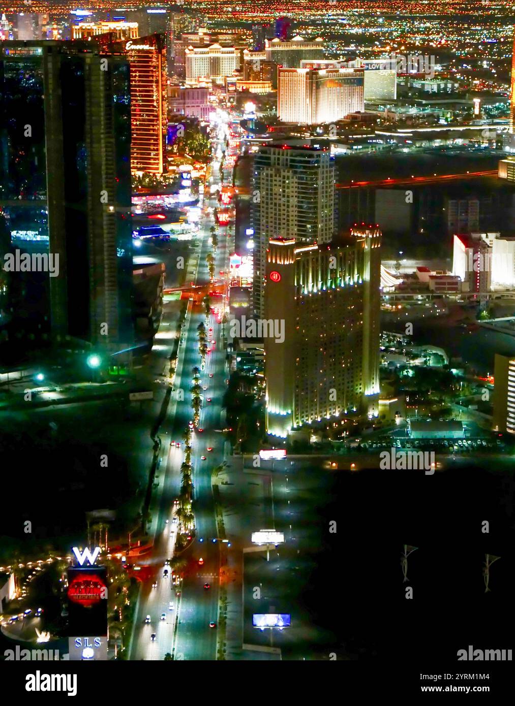 View from the needle of Las Vegas, The Strip, USA Stock Photo - Alamy