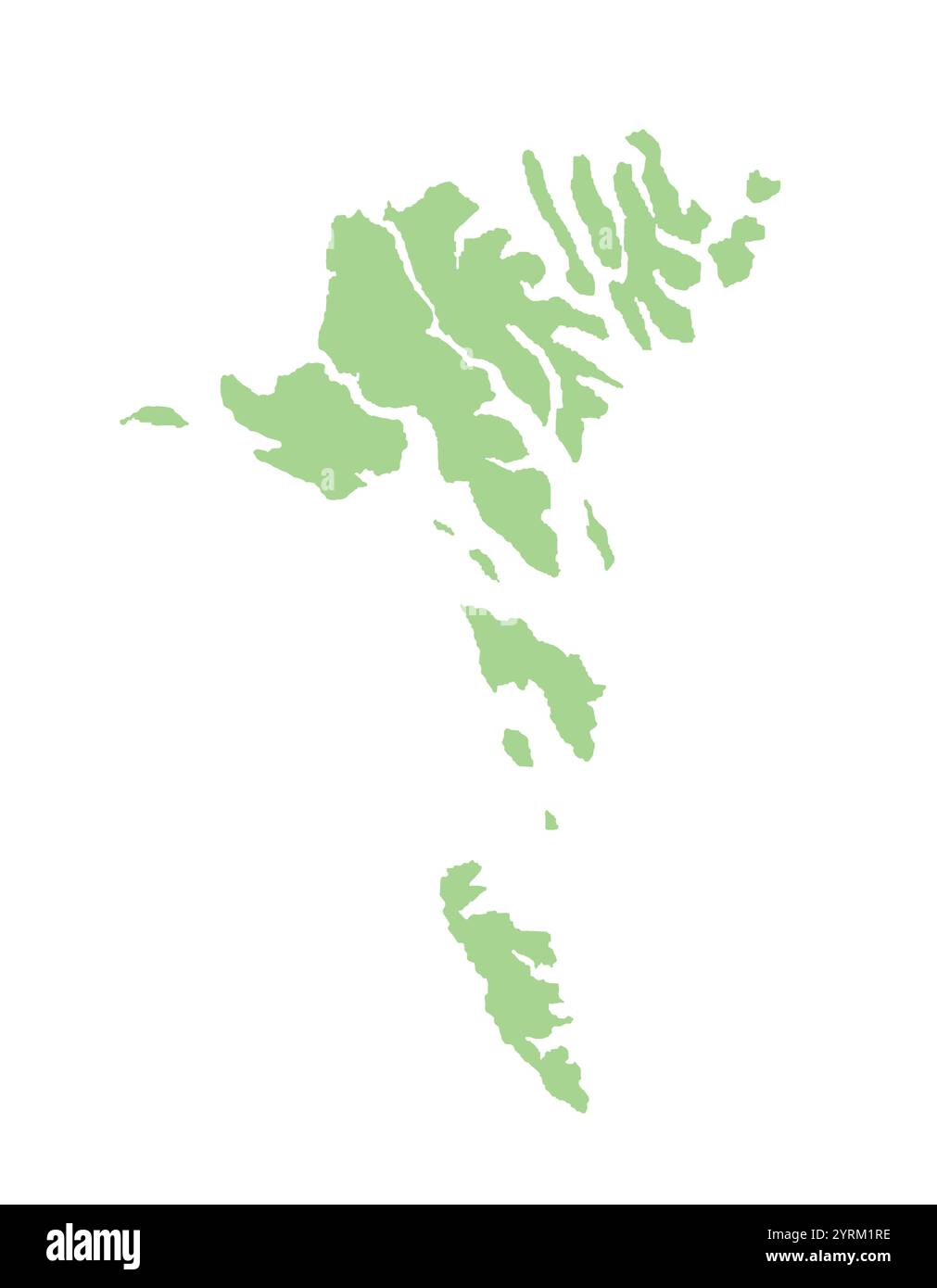 High detailed map of Faroe islands. Simple silhoette Stock Vector Image ...