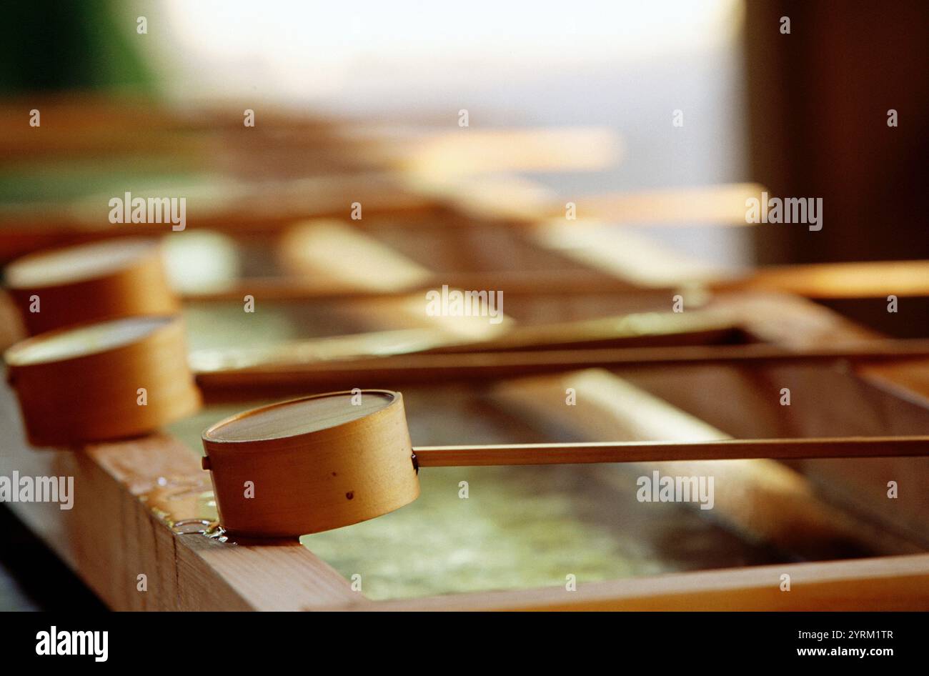 Water ladles. Meiji-Jingu Shrine. Harajuku. Tokyo. Japan Stock Photo ...