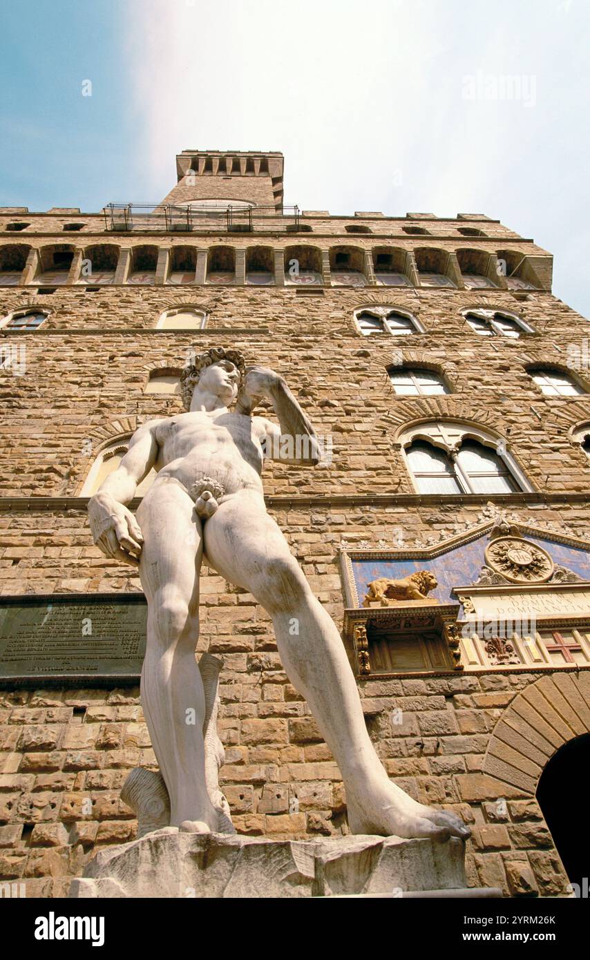 Statue of David. Piazza della Signoria. Florence. Tuscany. Italy Stock ...