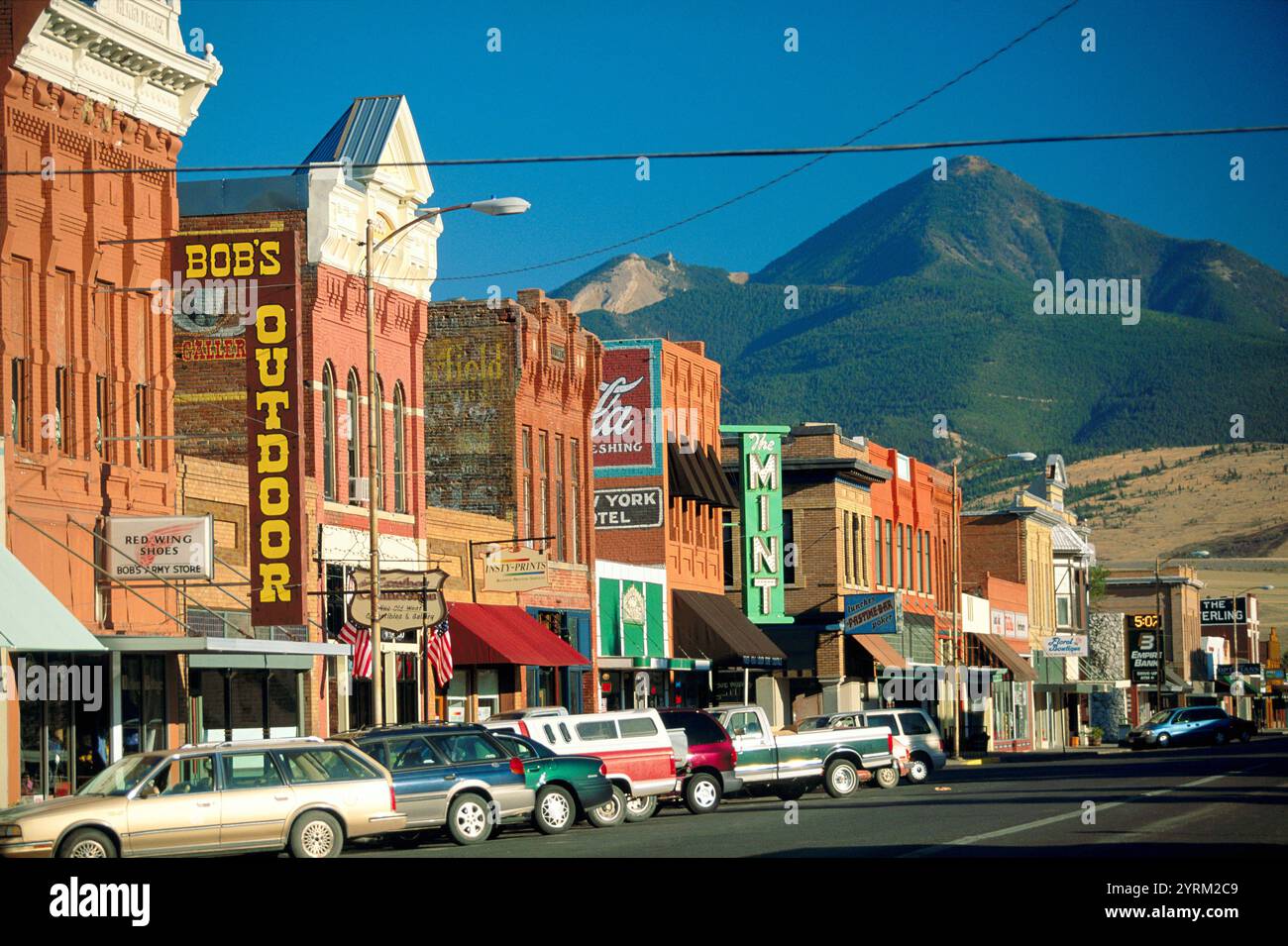 Western storefronts on main street. Livingston. USA Stock Photo - Alamy