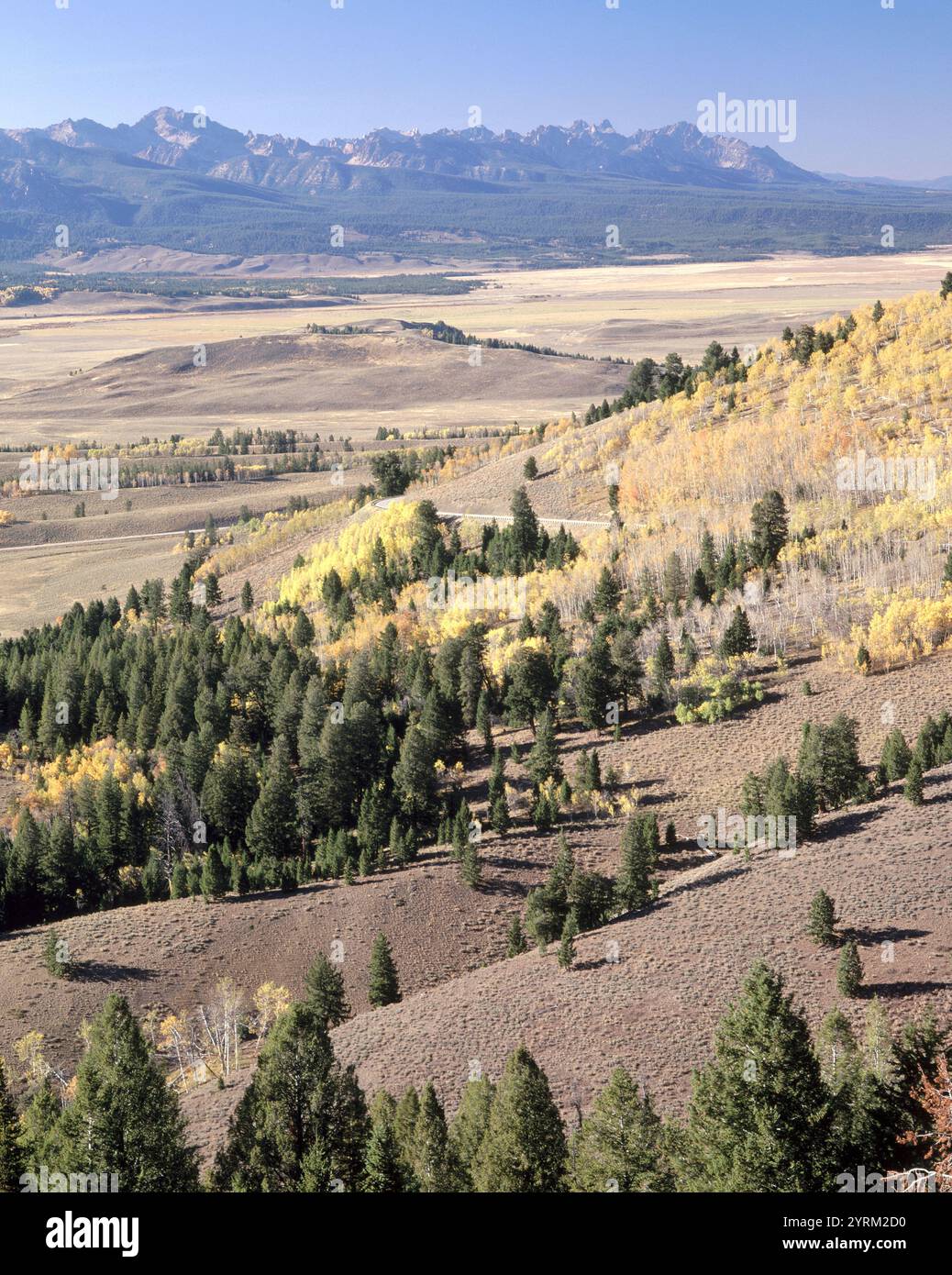 Sawtooth National Recreation Area, view from Galena summit. Idaho. USA ...