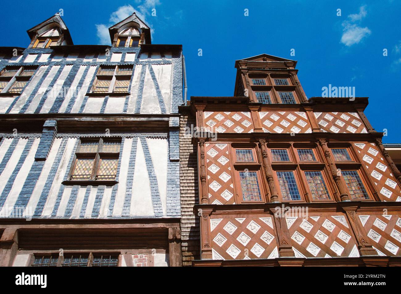 Half timbered buildings in Rouen old town. Normandy. France Stock Photo ...