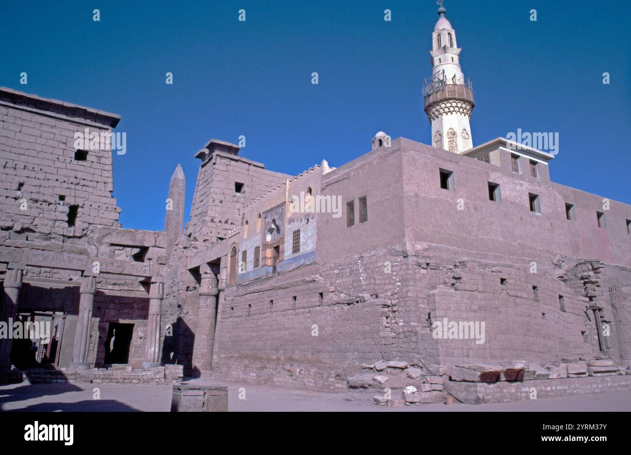 Abu Haggag Mosque, court of Ramesses II, Luxor Temple, Luxor, Nile ...