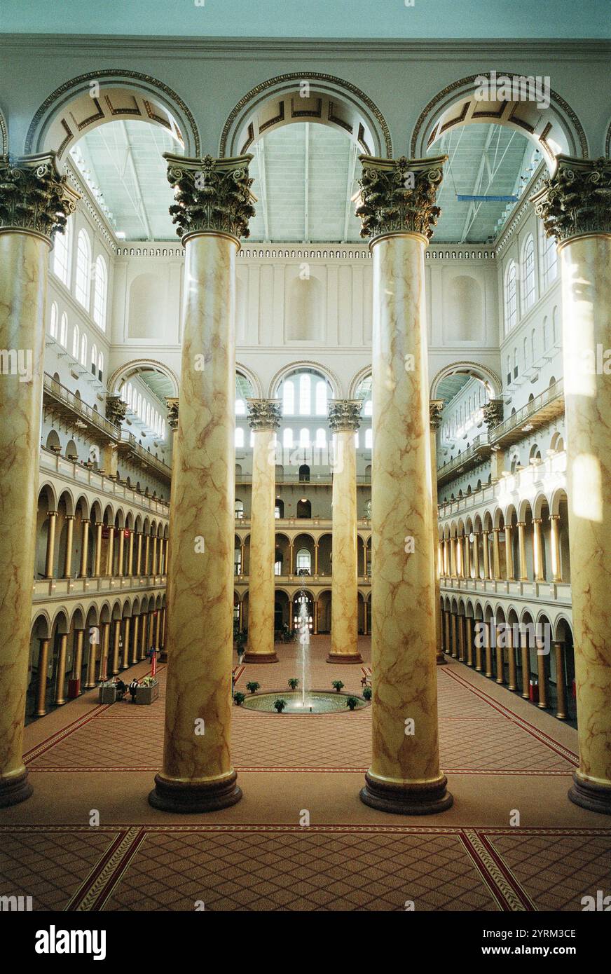 National Building Museum, interior courtyard. Washington D.C. USA Stock ...