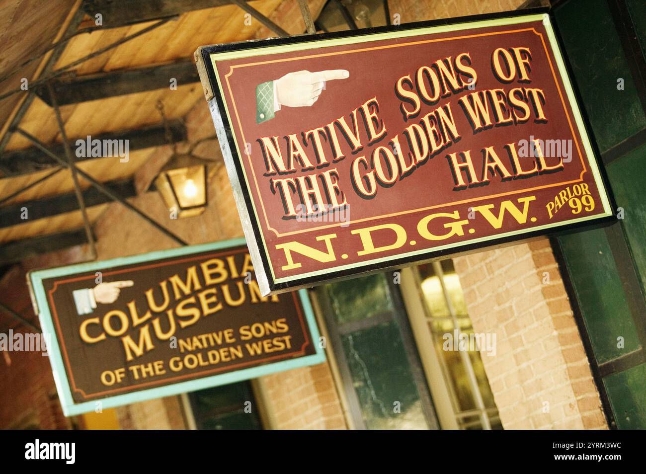 Vintage signs from the Gold Rush-era. Columbia State Historic Park ...