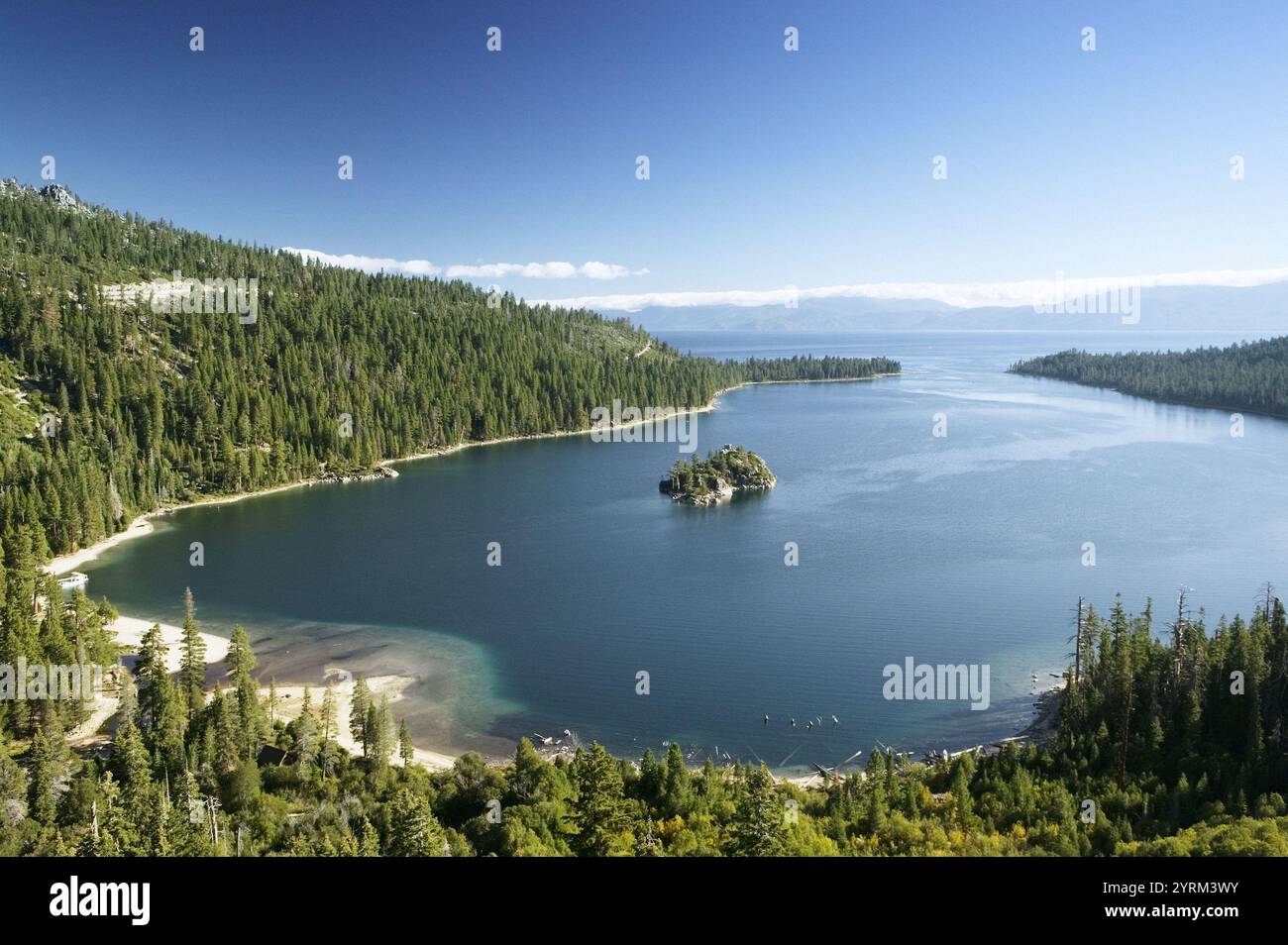 Fanette Island in Emerald Bay. Lake Tahoe. California, USA Stock Photo ...