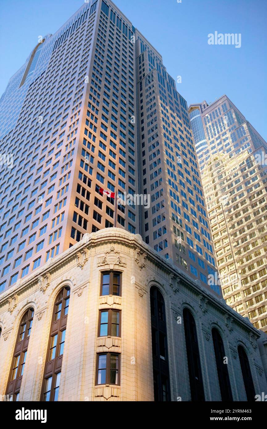 Bankers Hall East and Lancaster building, downtown architecture detail ...