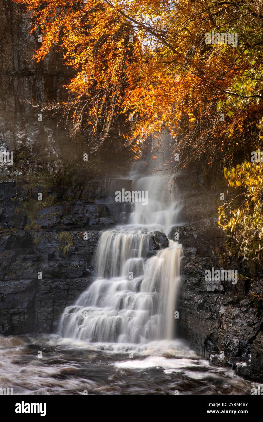 UK, County Durham, Teesdale, Bowlees, High Force waterfall on River ...