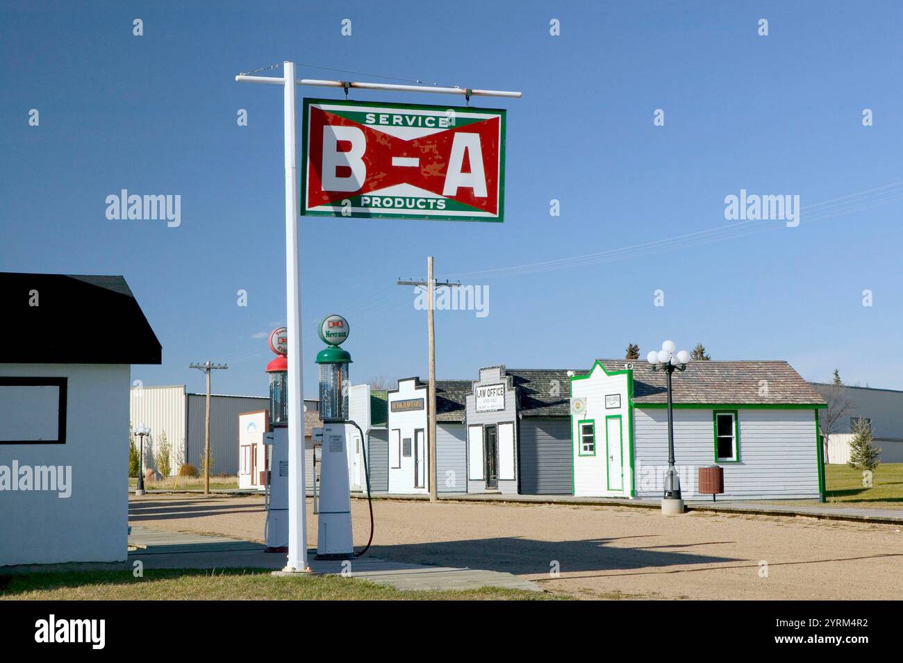 Western Development Museum and Village, gasoline station and village ...