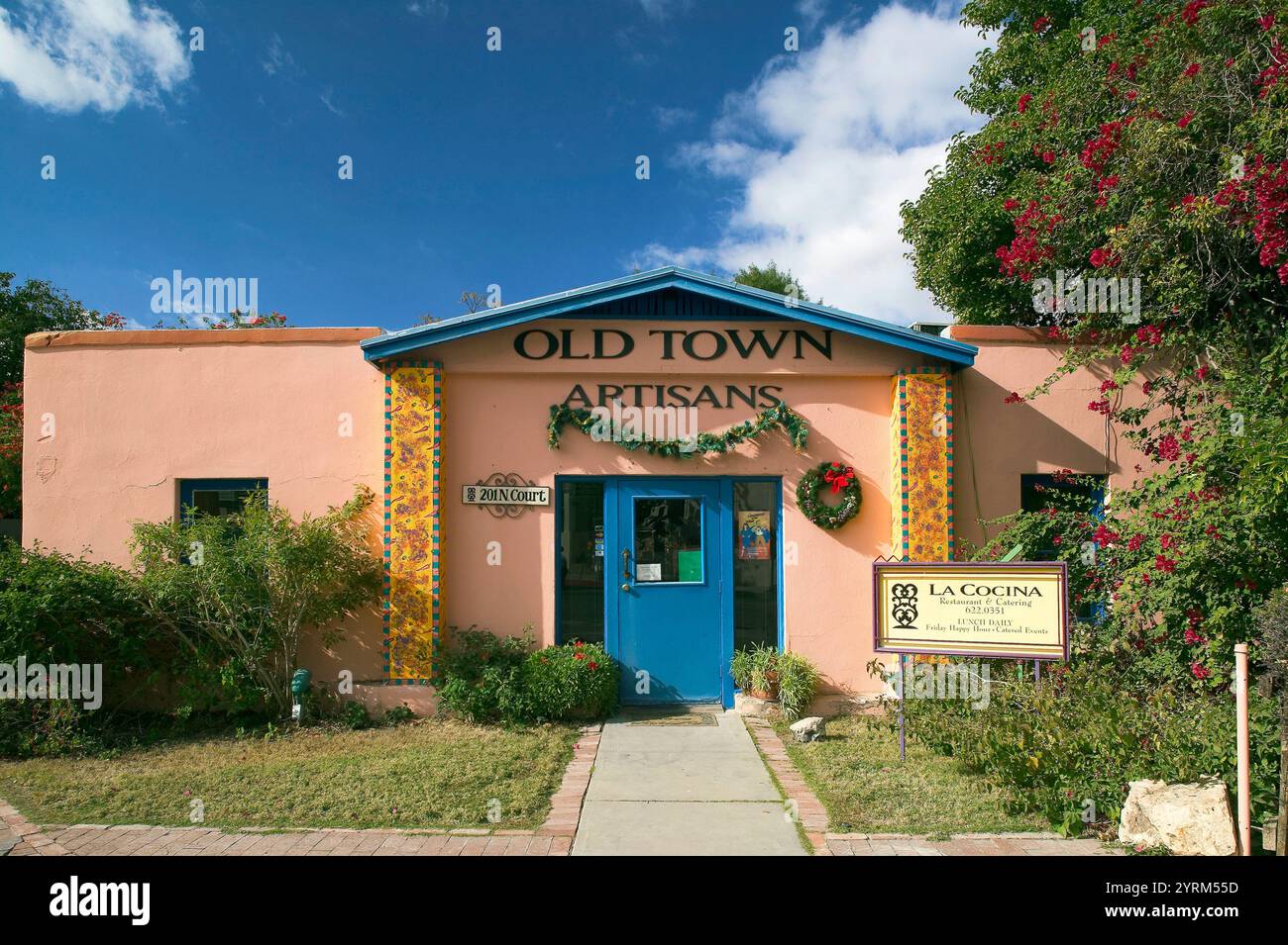 Old Town Artisans shopping and dining area in Presidio historic ...