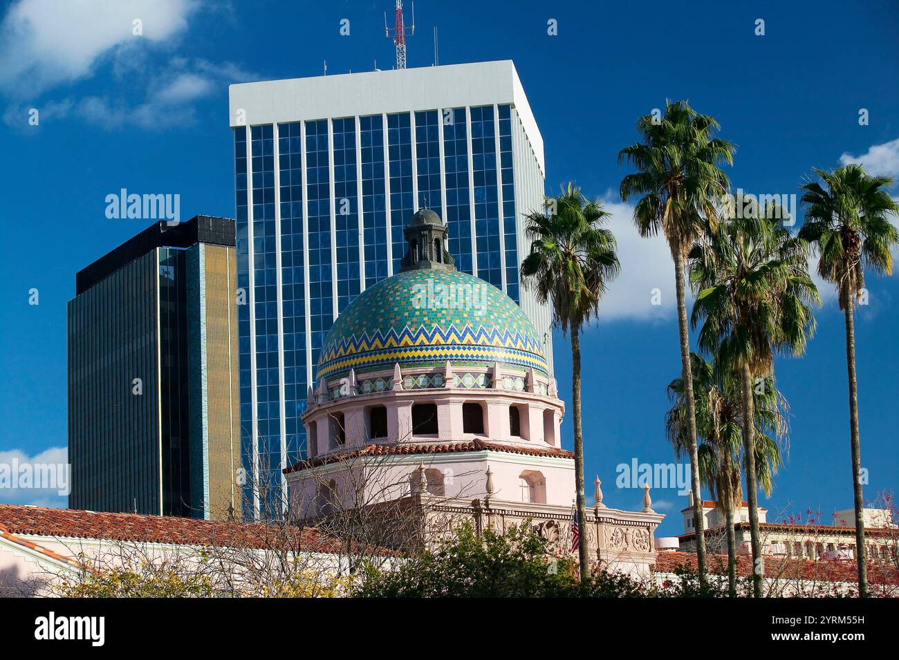 Pima County Courthouse and Bank of America building in downtown Tucson ...