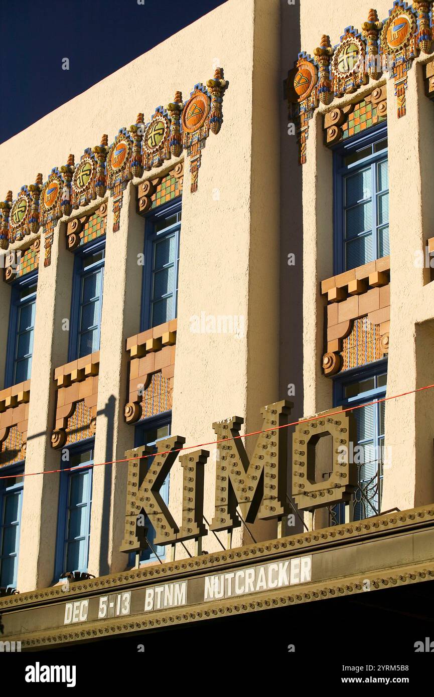 Building detail of the historic KiMo Theatre on Central Avenue, Route ...