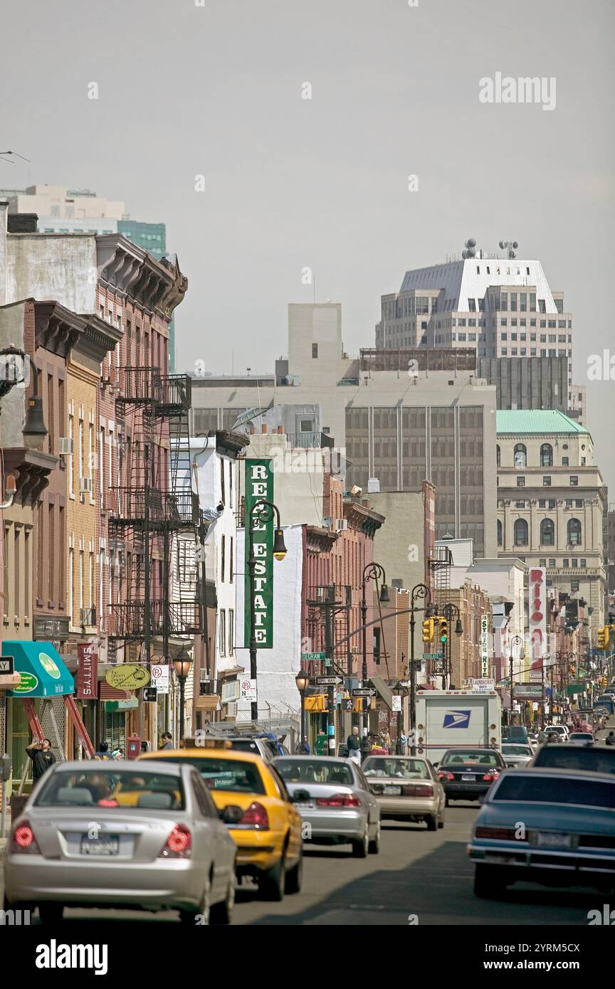 View of Smith street area. Cobble Hill. Brooklyn. New York city. USA ...
