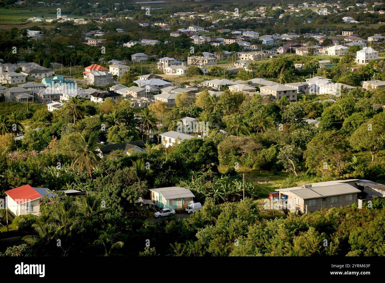 Barbados, St. George Parish-Francia: Morning View of Francia village ...
