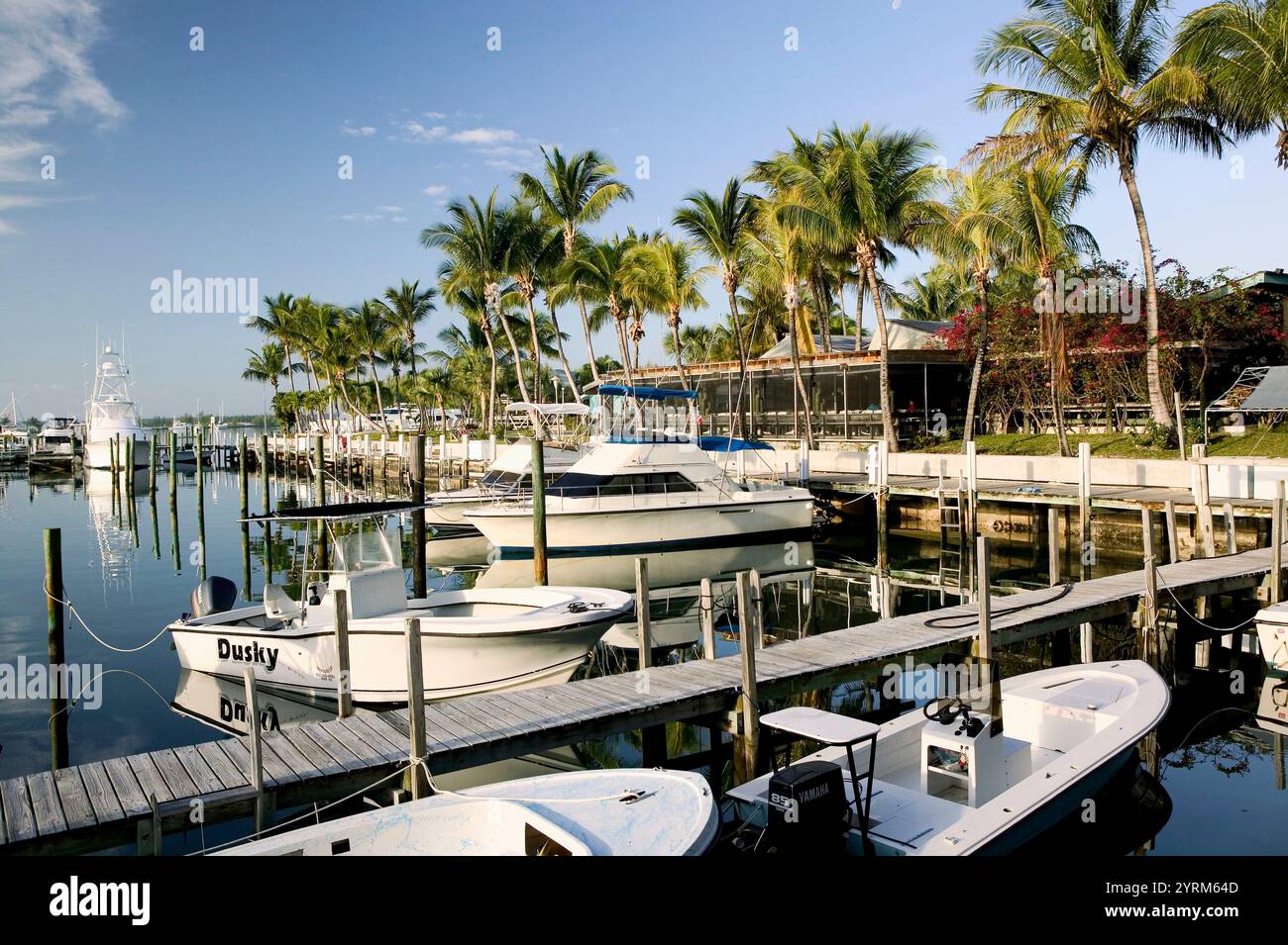 Bahamas, Abacos, Great Abaco Island, Treasure Cay: Town Marina ...
