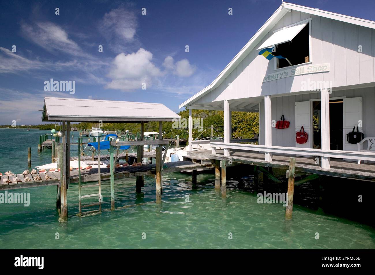 Bahamas, Abacos, Loyalist Cays , Man O War Cay: North Harbour, Boat ...