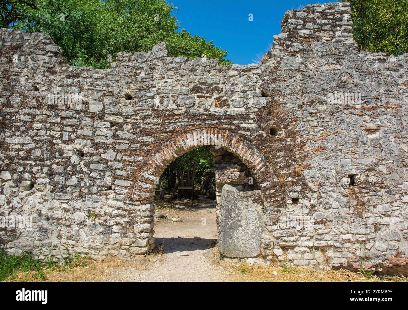 The Hellenistic Water Gate in Butrint Archaeological Park, within ...