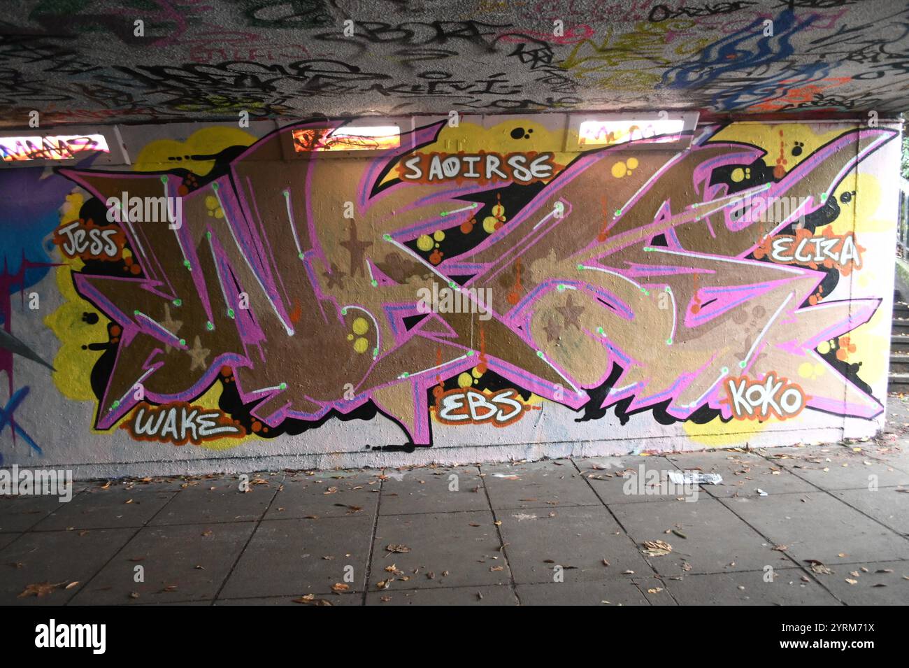Graffiti in pottergate underpass in Norwich UK Stock Photo - Alamy
