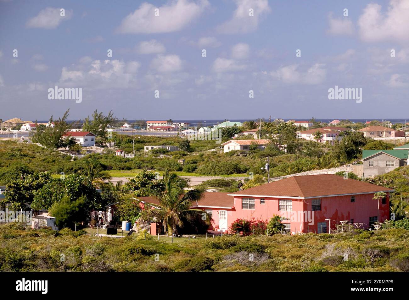 Turks & Caicos, Grand Turk Island, Cockburn Town: Town View from Breezy ...