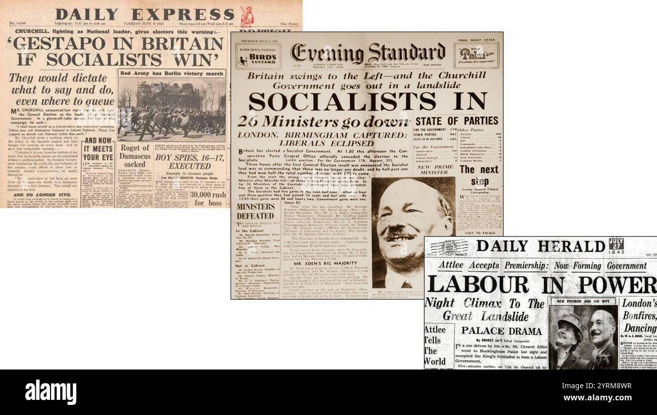 Labour party historical win hi-res stock photography and images - Alamy