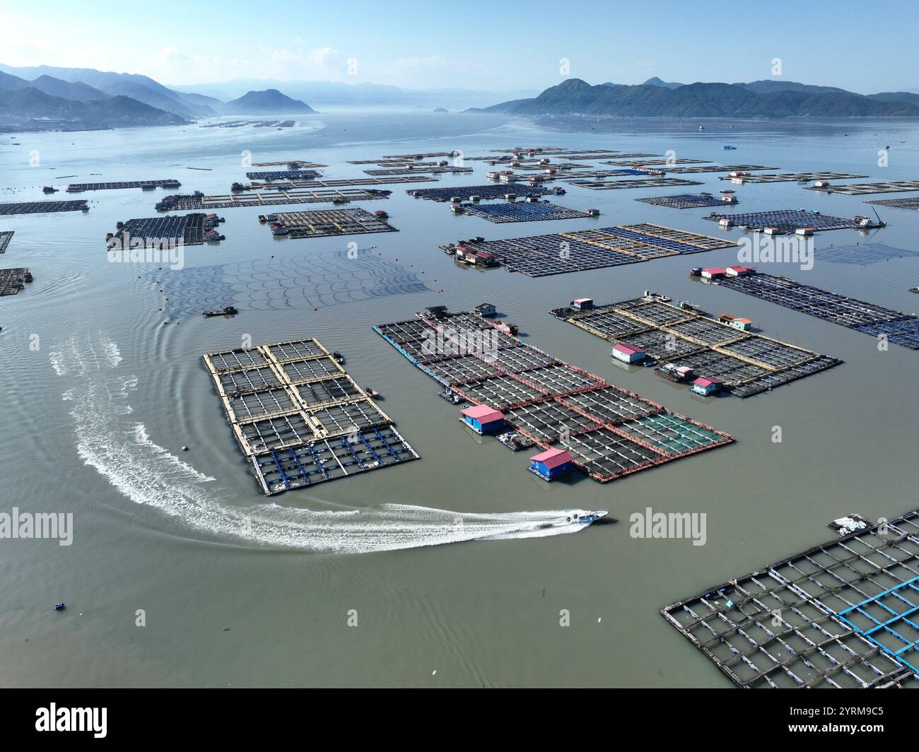 Drone aerial over boat driving hi-res stock photography and images - Alamy