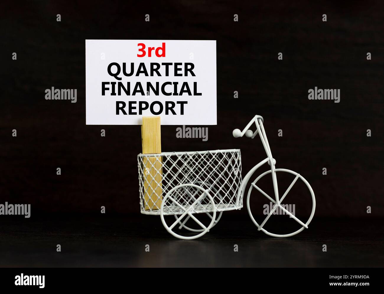 3rd quarter financial report symbol. Concept words 3rd quarter ...