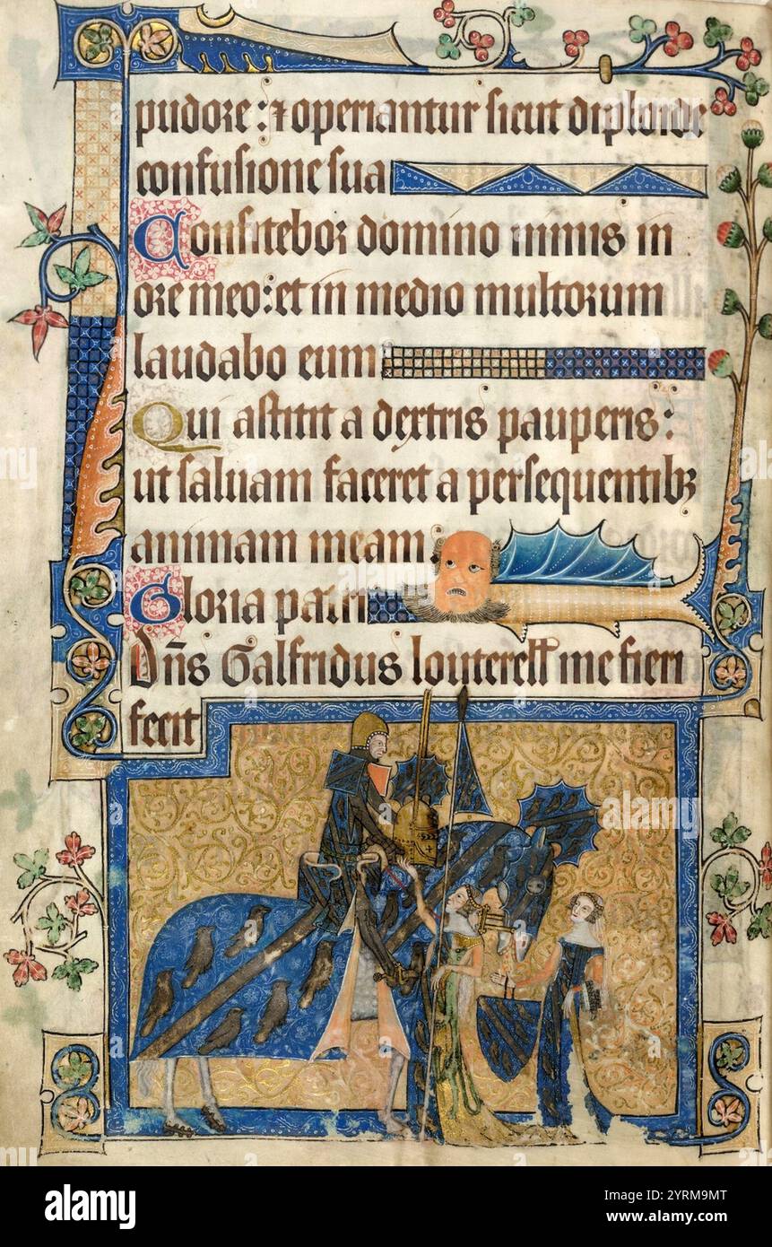 Sir Geoffrey Luttrell as a knight in armour. circa 1326 Stock Photo - Alamy