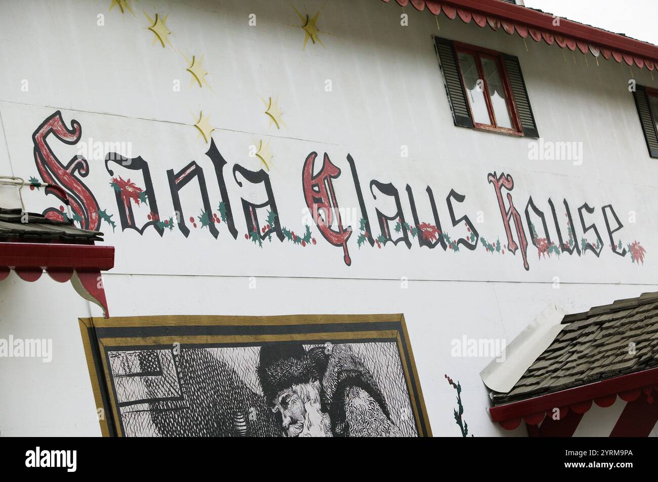Christmas Themed Alaskan Town. Santa Claus House. North Pole. Interior ...