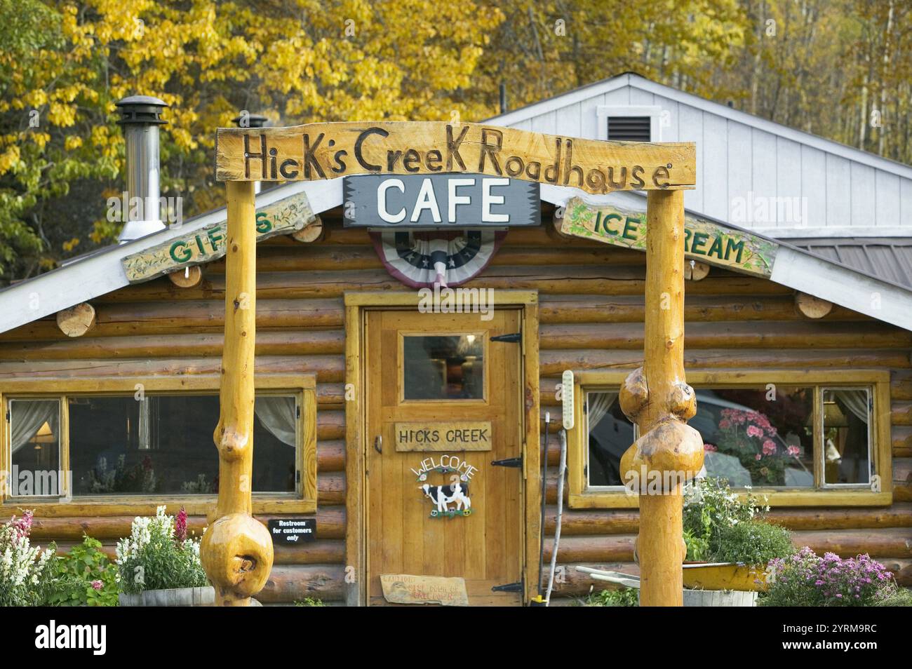 Hicks Creek Roadhouse. Cafe along Glenn Highway. Hicks Creek. Interior ...