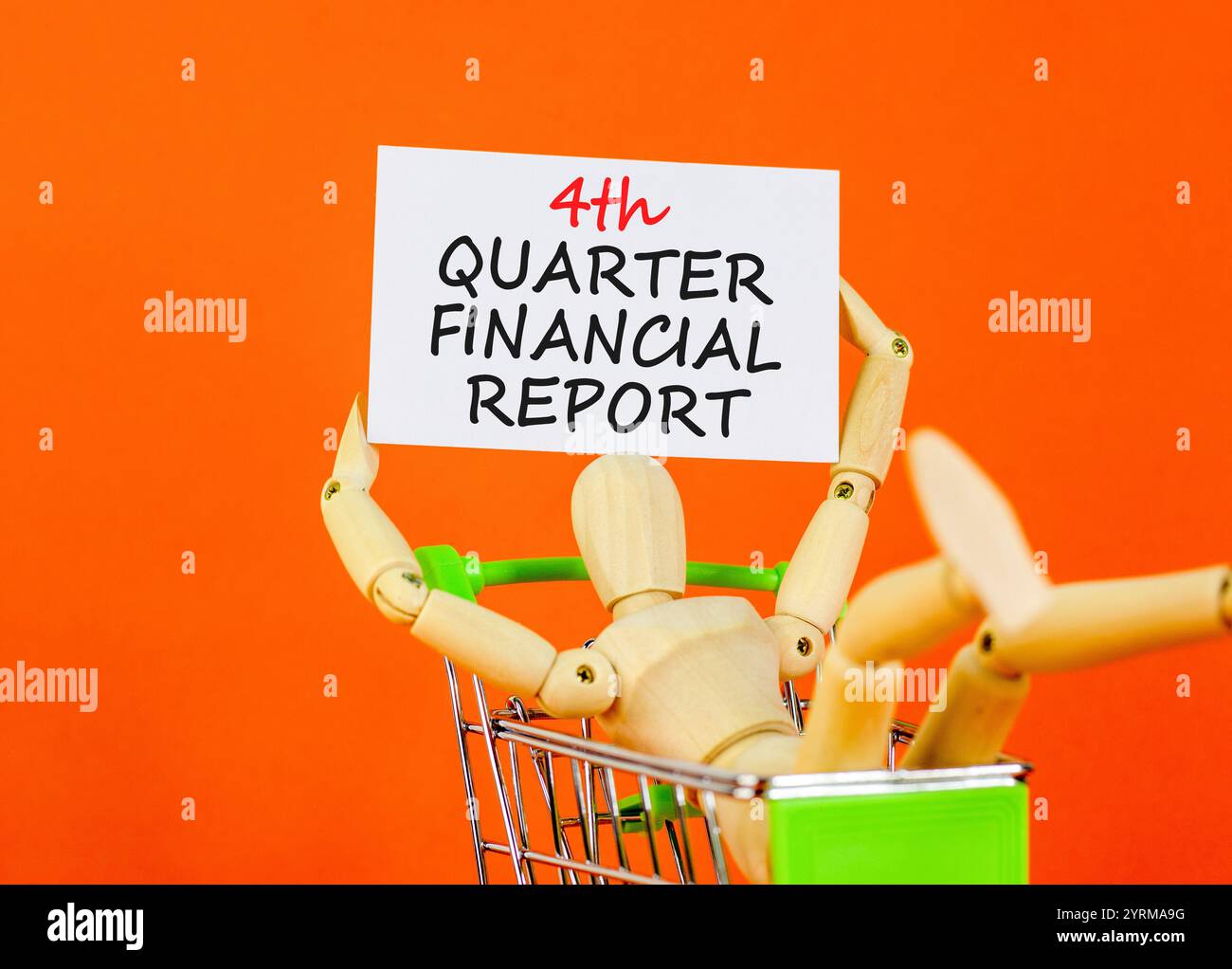 4th quarter financial report symbol. Concept words 4th quarter ...