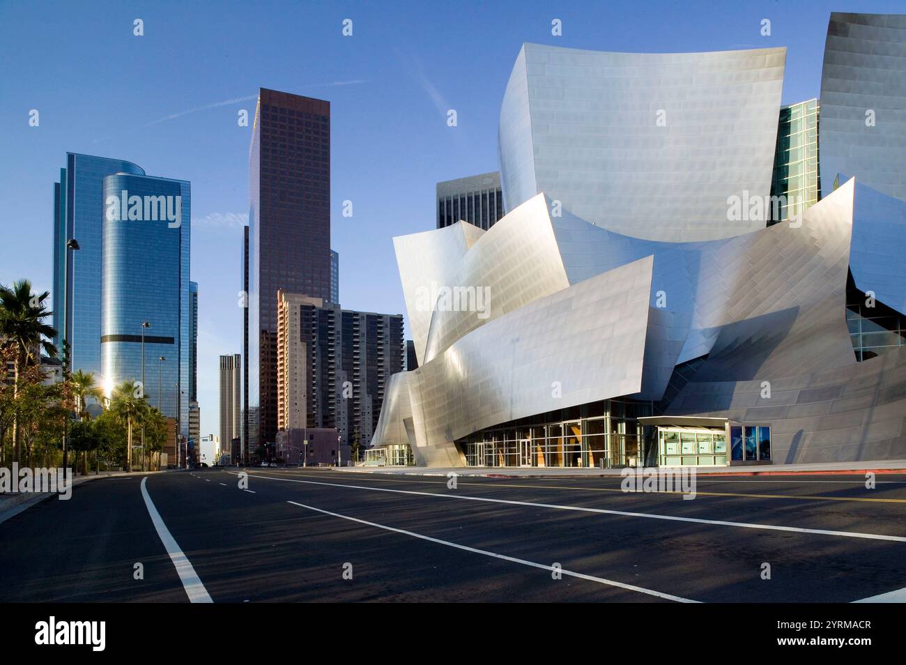 Walt Disney Concert Hall -(b.2004) Architect: Frank Gehry. Downtown ...