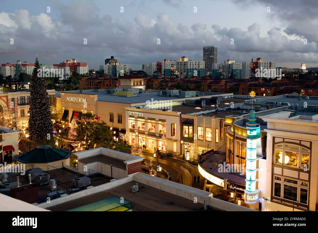 The Grove Mall by Farmer s Market. Evening. West Hollywood. Los Angeles ...